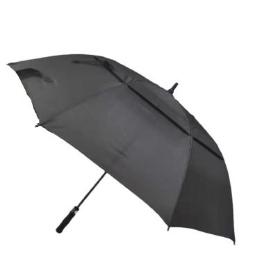 China Windproof Double Layer Pongee Automatic Golf Umbrella 30 Inch 8 Ribs for Men for sale