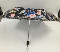 China BSCI Wooden Handle Pocket Size Umbrella Diameter 93cm With Rolling Printing for sale