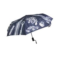 China Digital Printing 21inch Pongee 190T 3 Folding Umbrella OEM for sale