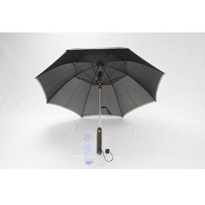 China 8mm Metal Shaft Pongee Fabric Fan Umbrella with Mist Spray Function and Auto Open/Close Mechanism for sale