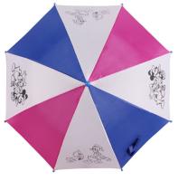 China Solid Color Pongee 8mm Metal Shaft Manual Open Kids Umbrella for sale