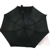 China Pongee Manual Open Double Layer Golf Umbrella With Fiberglass Ribs for sale