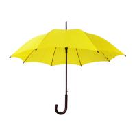 China Wooden Handle Auto Open Windproof Straight Umbrella 23 Inch 8 Panels Fiberglass Shaft for sale