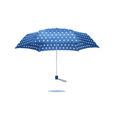 China Polka Dot 21 Inch 8K Pongee 190T Sun Protection Umbrella for Women for sale