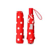 China Polka Dot 21 Inch 8K Pongee 190T Sun Protection Umbrella for Women for sale