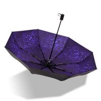 China Ladies Manual Open Super Mini pongee 3 Folding Umbrella for sale