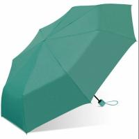 China 42 Inch ARC Mini Folding Solid Color Manual Open Umbrella Metal Frame 190T Polyester for sale