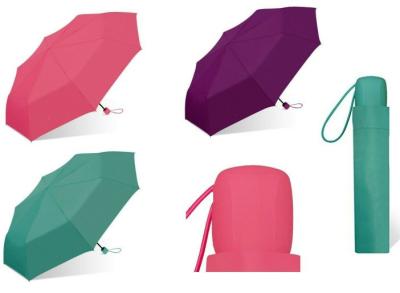 China 42 Inch ARC Mini Folding Solid Color Manual Open Umbrella Metal Frame 190T Polyester for sale