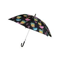 China 19 Inch 8K Pongee 190T Kids Folding Umbrella with Plastic J Handle Auto Open for sale