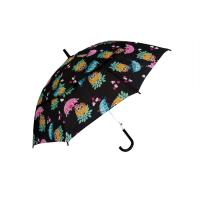China 19 Inch 8K Pongee 190T Kids Folding Umbrella with Plastic J Handle Auto Open for sale