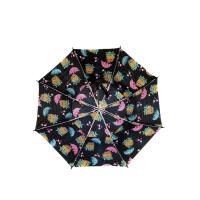 China 19 Inch 8K Pongee 190T Kids Folding Umbrella with Plastic J Handle Auto Open for sale