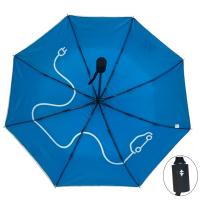 China Auto Open Close 190T Pongee Double Layer Folding Umbrella 21 Inch Metal Ribs for sale