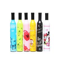 China BV 190T Pongee Fabric Wine Bottle Umbrella 100cm UV Coating with Case for Custom Branding for sale