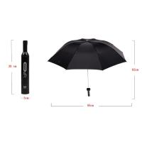 China BV 190T Pongee Fabric Wine Bottle Umbrella 100cm UV Coating with Case for Custom Branding for sale