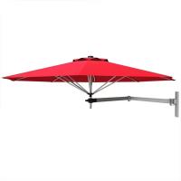 China 8FT 10FT Wall Mounted Cantilever Sun Umbrella with 28mm 32mm Adjustable Pole and Waterproof Polyester Canopy for sale