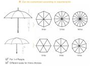 China Fiberglass Frame 190T Pongee Straight Windproof Golf Umbrellas for sale