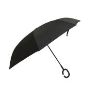 China 23 Inch Double Layer Windproof Reverse Inverted Umbrella C Handle UV Protection UPF 50 for sale