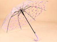 China Black Frame Clear 10C POE Umbrella 23 Inch 8 Ribs Full Panel Printing Custom OEM for sale
