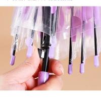 China Black Frame Clear 10C POE Umbrella 23 Inch 8 Ribs Full Panel Printing Custom OEM for sale
