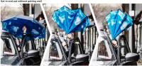 China 23 Inch Reverse Invert Pongee Upside Down Umbrella Double Layer Windproof C Handle for sale