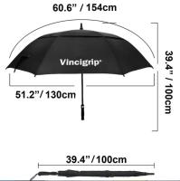 China Double Layer Windproof Auto Open Straight Golf Umbrella 27 Inch Custom Logo for sale