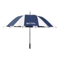 China Pongee Fabric Canopy Manual Open Umbrella Black Metal Frame for sale