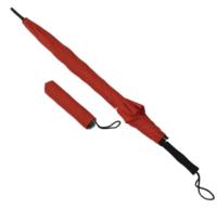 China Manual Open Over Printing Red Umbrella 3 Folds for sale