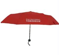 China Manual Open Over Printing Red Umbrella 3 Folds for sale