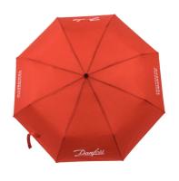 China Manual Open Over Printing Red Umbrella 3 Folds for sale