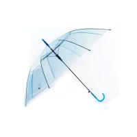 China Custom Logo Adult POE Umbrella Transparent 3 Folding 23 Inch 8K Automatic Open Close for sale