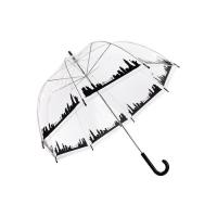 China Transparent Dome Shape Automatic PVC Apollo Umbrella With Custom Logo Print for sale