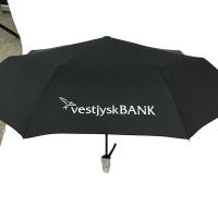 China Windproof Double Fiberglass Ribs Umbrella Black Color Dia 95cm for sale