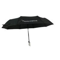 China Windproof Double Fiberglass Ribs Umbrella Black Color Dia 95cm for sale