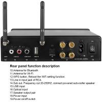China Dual Channel WiFi Bluetooth Stereo Receiver 100W High Power Two Channels Audio Amplifier for sale