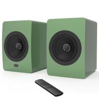 China Powered Bookshelf Speakers with Built-in Amplifier and 5.25 Drivers for Turntable, TV, PC and Wireless Music Streaming Featuring Bluetooth TWS Speakers for sale