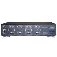 China 19 Inch Rack Mount 4 Zone Stereo Amplifier 400 Watts With Speaker Selector Volume Control for sale