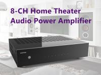 China 8-Channel Stereo Power Amplifier - 800 Watts Maximum Power Output Multi-Zone Audio Source Mixer Receiver for sale
