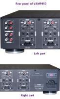 China 19 Inch Rack Mount 4 Zone Stereo Amplifier 400 Watts With Speaker Selector Volume Control for sale