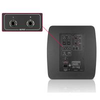 China Black Sealed Solid MDF Enclosure Powered Subwoofer For Home Theater With XLR Inputs Crossover for sale