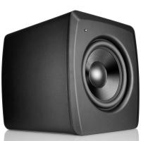 China Black Sealed Solid MDF Enclosure Powered Subwoofer For Home Theater With XLR Inputs Crossover for sale