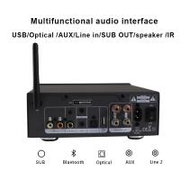 China Home Stereo Bluetooth Amplifier For Speakers 2 Channel Mini Class D Audio Stereo Receiver for sale