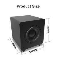 China 300W Powered Subwoofer For Home Theater System Subwoofer Loudspeaker With RCA Inputs Outputs for sale