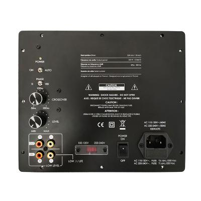 China 100W Output Power Subwoofer Plate Amplifier with 25-200 Hz Frequency Response and Built-in Phase 0°/180° Switchable for sale
