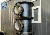 China DN1000 Ductile Iron fittings Pan Insert Short Tube Reducing Full Disc Tee for sale