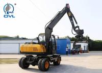 China Small Wheel Excavator Engineering Rubber Wheel Excavators New 50/80 Hydraulic Wheel Excavator / Wood Grabber 36.8 48kw for sale