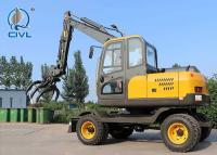 China Small Wheel Excavator Engineering Rubber Wheel Excavators New 50/80 Hydraulic Wheel Excavator / Wood Grabber 36.8 48kw for sale