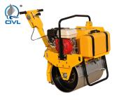 China Walk Behind Single Cylinder Road Roller / Mini Road Roller / 5.5hp Gasoline Engine Roller Compactor for sale