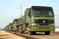China Military 4 X 4 Heavy Cargo Trucks All Wheel Drive With EURO III Emission Standard ArmyGreen Colour for sale