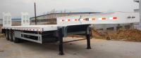 China Transporting Construction MAchinery ISO CCC Low Flat Bed Trailer With 3 FUWA Axles, BPW Axles for sale
