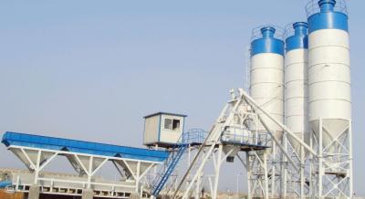China Stability High Weighing Accuracy MC Small footprint HZS75 Concrete Mixing Stat for sale